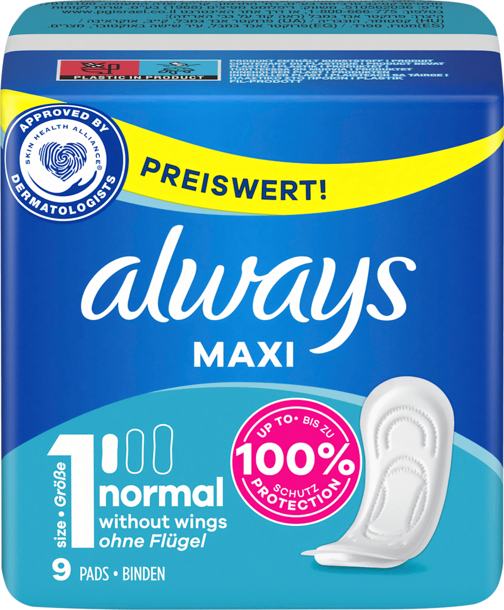 always Maxi-Binden Normal, 9 St dauerhaft günstig online kaufen | dm.de