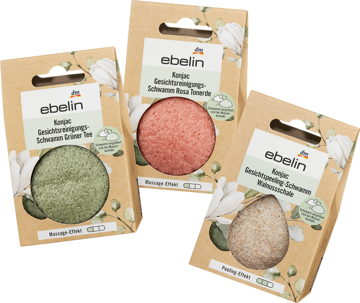 ebelin Konjac Gesichtsreinigungs-Schwamm, 1 St dauerhaft günstig online kaufen | dm.de