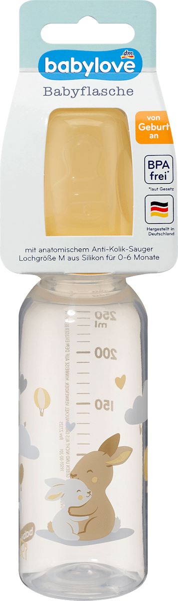babylove Babyflasche gelb, 250 ml, 1 St dauerhaft günstig online kaufen | dm.de