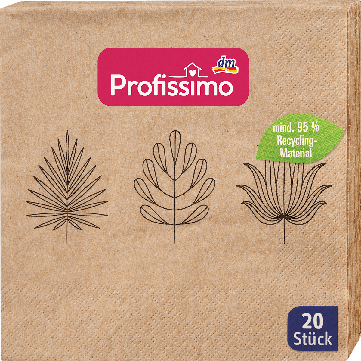 Profissimo Șervețele cu model de frunze, 20 buc | dm.ro