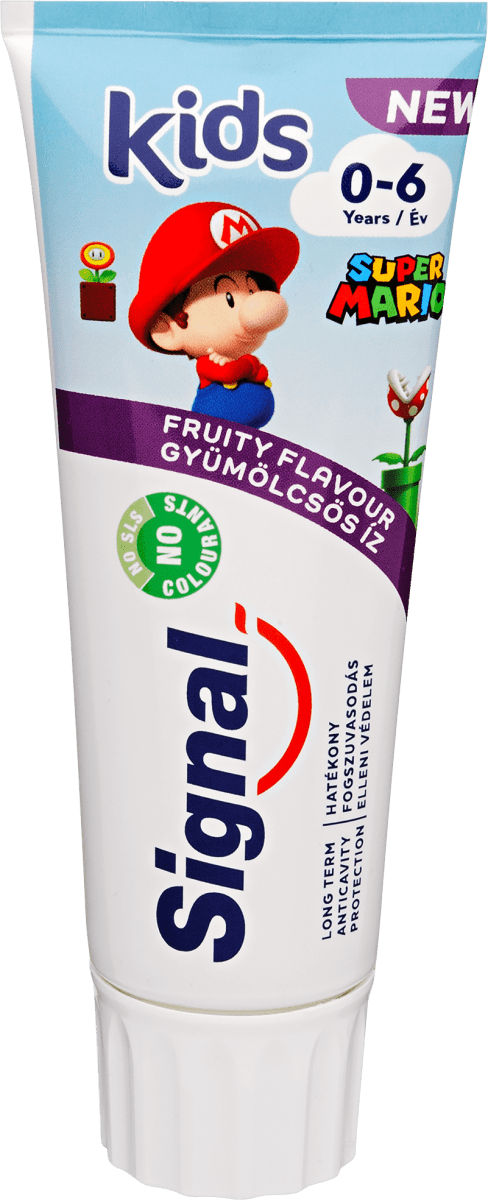 Signal Super Mario Kids dječja pasta za zube Fruity Flavour, 0 – 6 god ... Signal Super Mario Kids dječja pasta za zube Fruity Flavour, 0 – 6 god ...