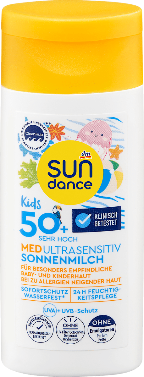 sundance Слънцезащитно мляко MED Kids, SPF 50+, 50 ml | dm България