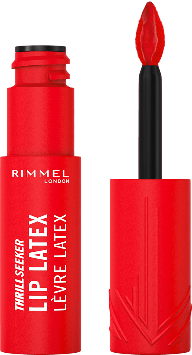 RIMMEL LONDON Ajakrúzs, Thrill Seeker Lip Latex - Nr. 400 Rimmel Red, 6 ...