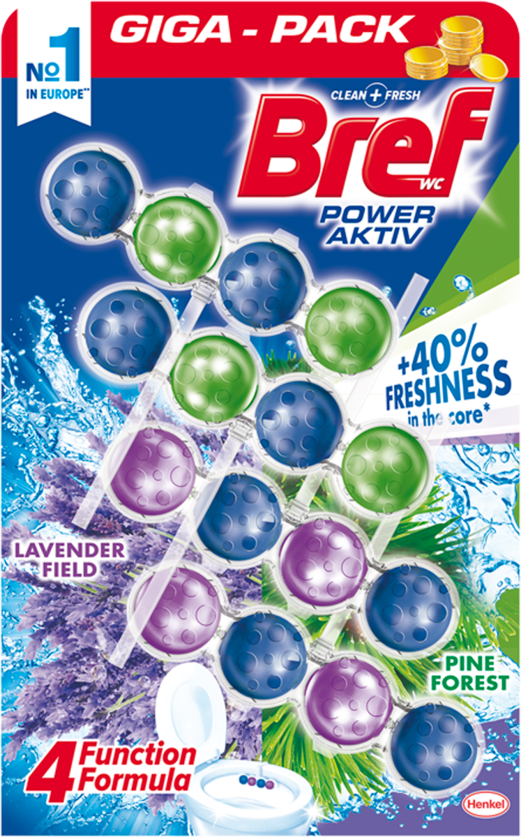 Bref Power Active osvježivač WC šolje - lavanda i bor, 200 g | dm ...