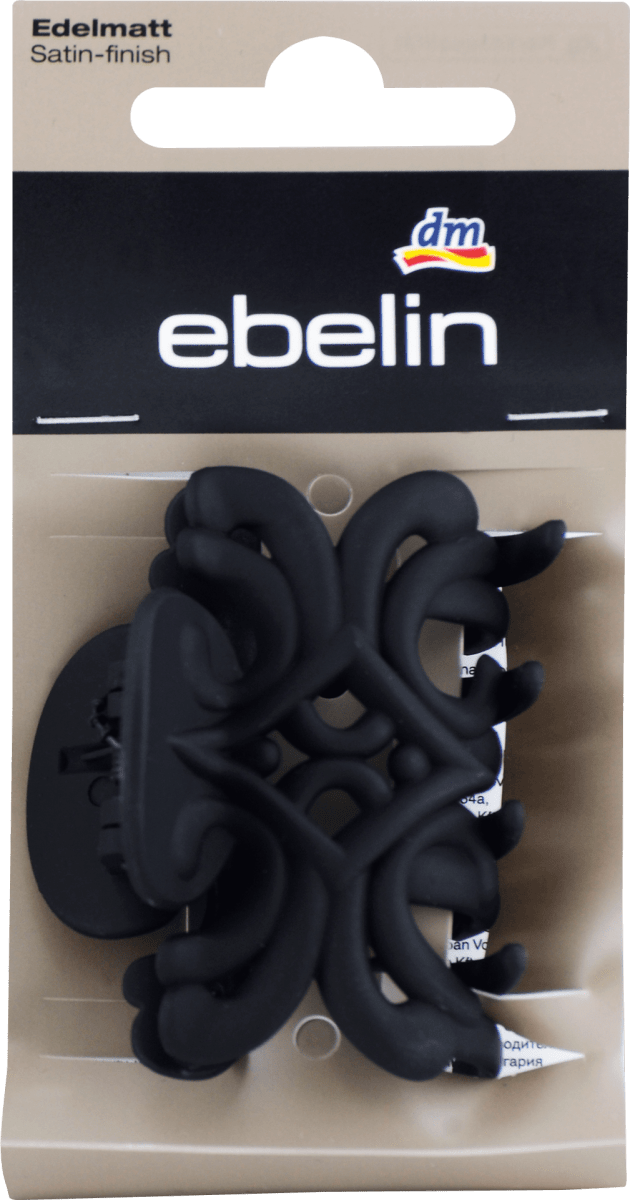 ebelin Štipec do vlasov, malý - čierny saténový, 1 ks | mojadm.sk