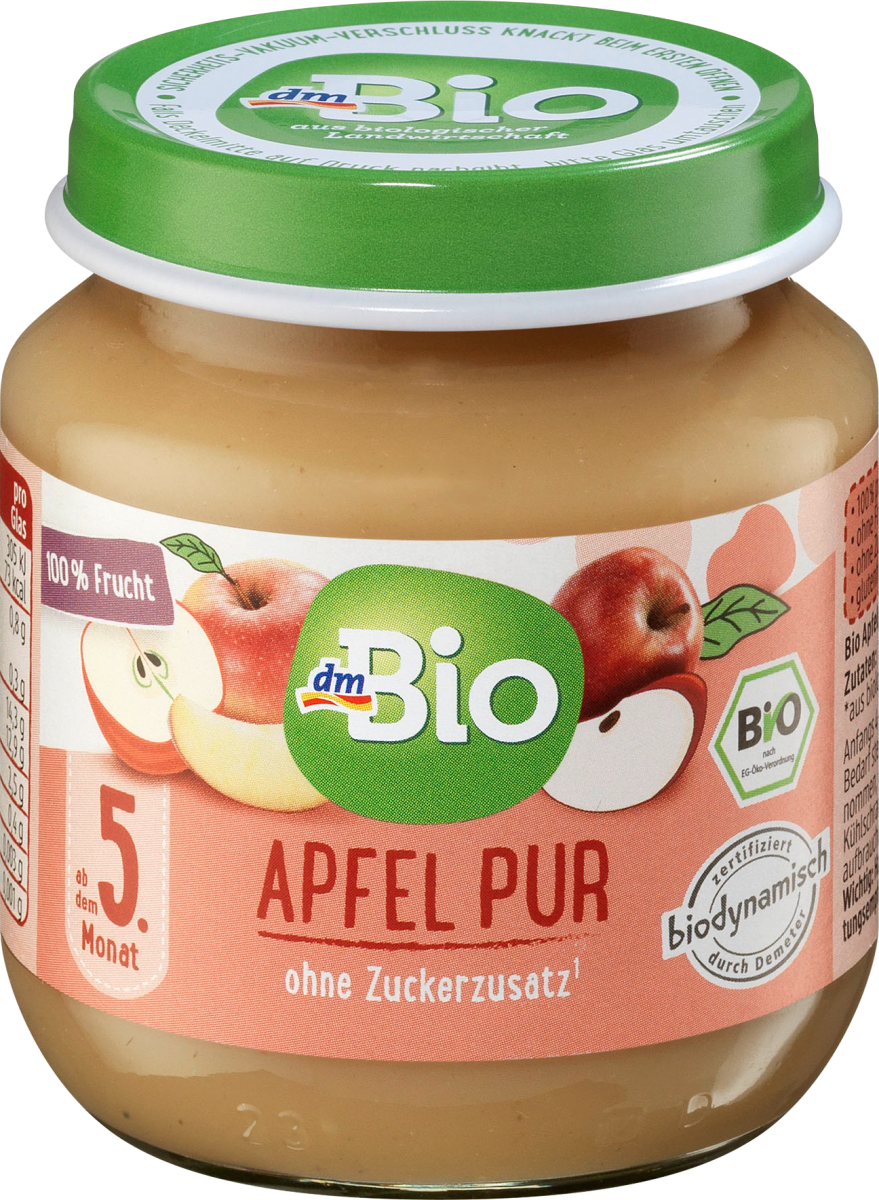 dmBio Früchte Apfel pur ab dem 5. Monat, 125 g dauerhaft günstig online ...