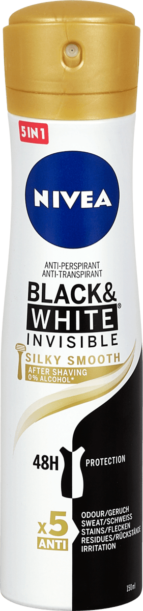 NIVEA Деоспрей Black&White Invisible Silky Smooth, 150 ml | dm България