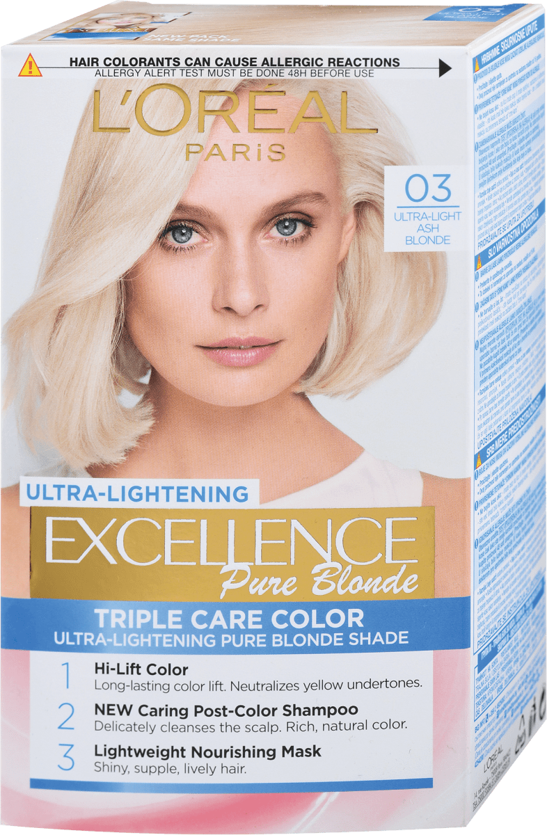 L'ORÉAL PARiS EXCELLENCE Creme Barva za lase, 03 Ultra svetlo pepelnato ...