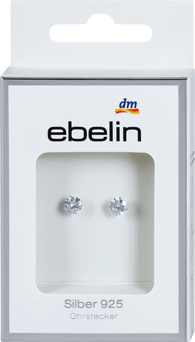 ebelin Glitzersteinchen Ohrstecker Silber 925 (1 Paar), 1 St | dm.at
