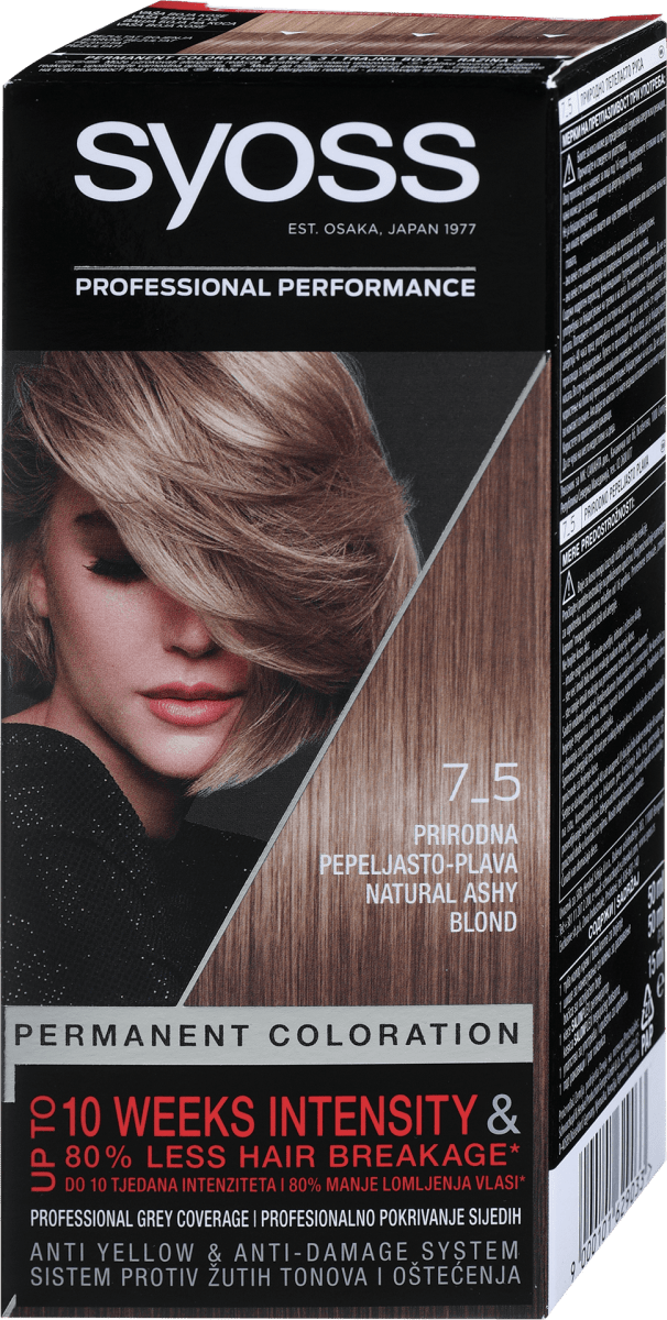 syoss Trajno obstojna barva za lase 7-5 naravna pepelnato blond, 1 kos ...