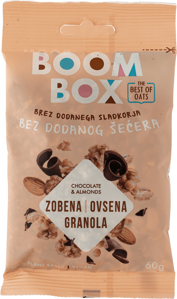 BOOM BOX Zobena granola - čokolada i badem, 60 g | dm-drogeriemarkt.ba