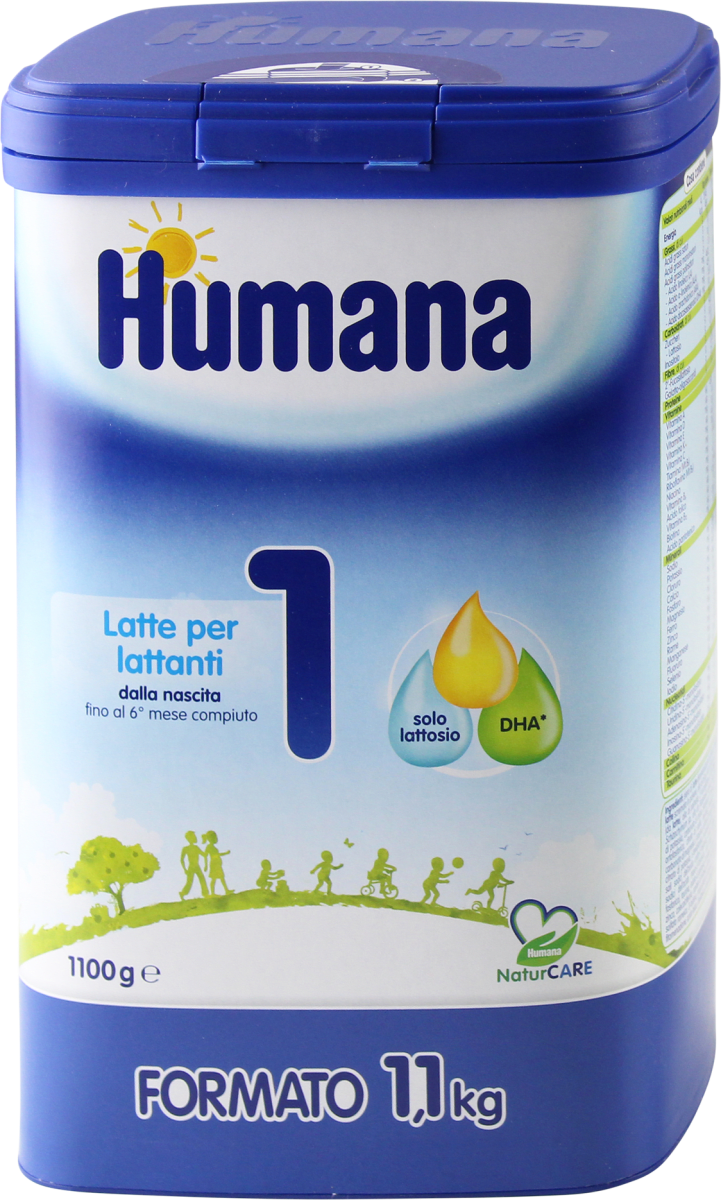 Humana Latte per lattanti 1 in polvere, 1.100 g | dm Italia