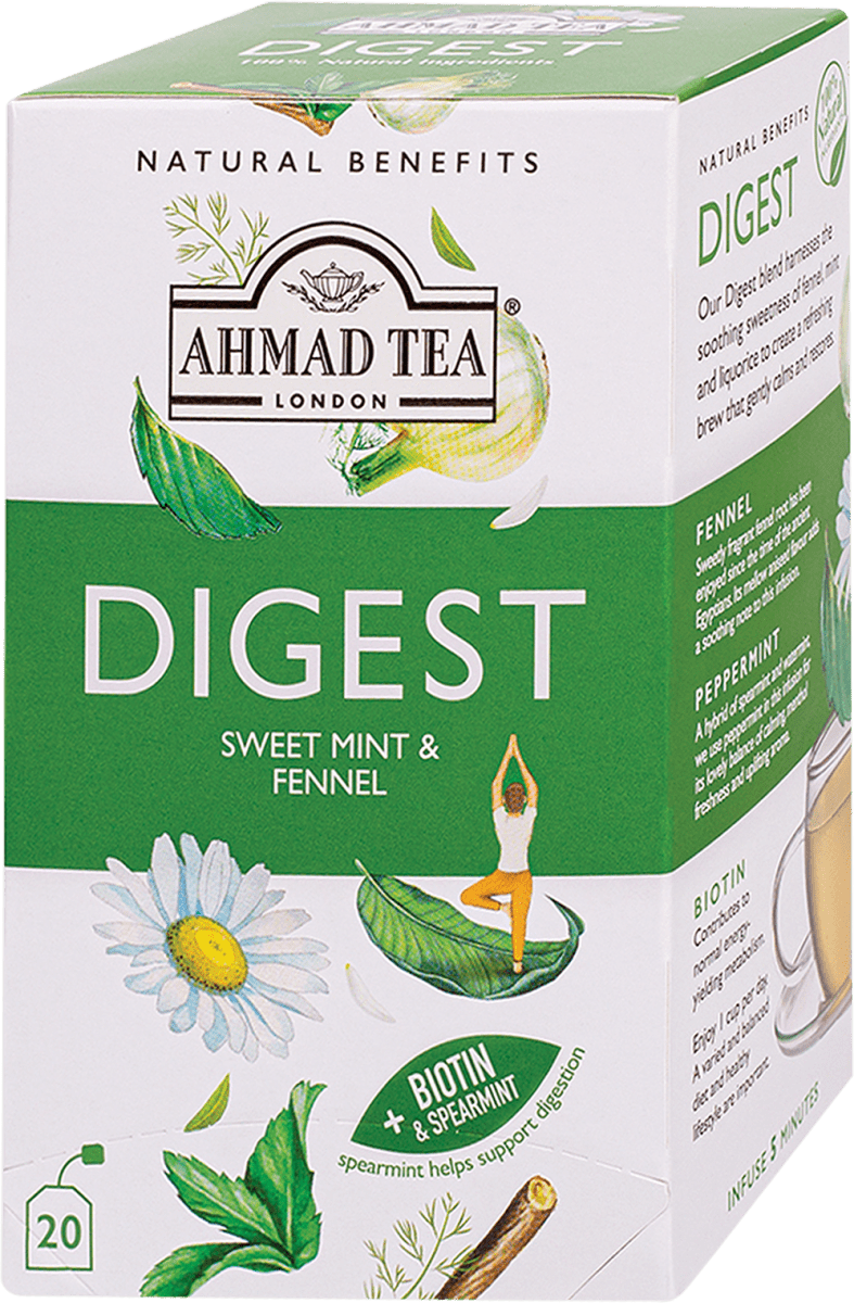 AHMAD TEA Чай за храносмилане Digest Sweet Mint&Fennel, 20 бр. | dm ...