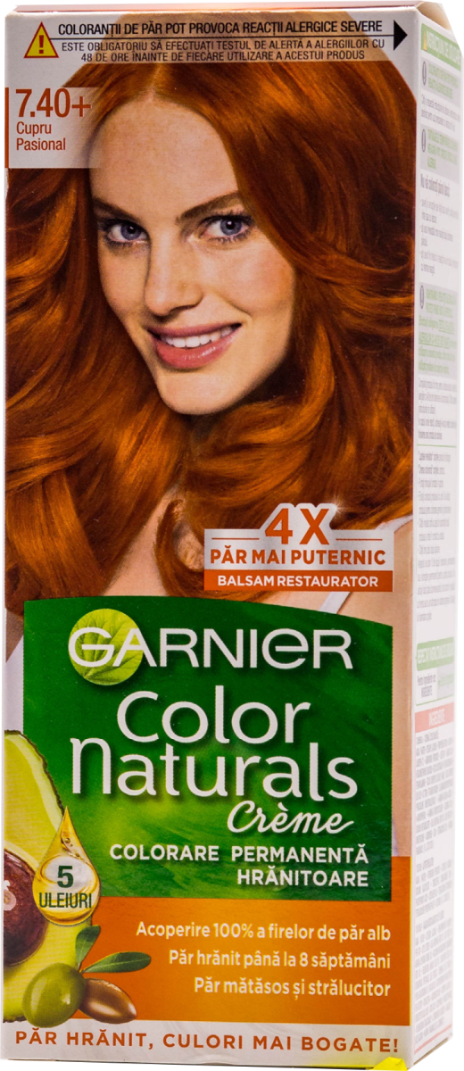 GARNIER Color naturals Vopsea de păr permanentă 7.4 cupru pasion, 1 buc ...