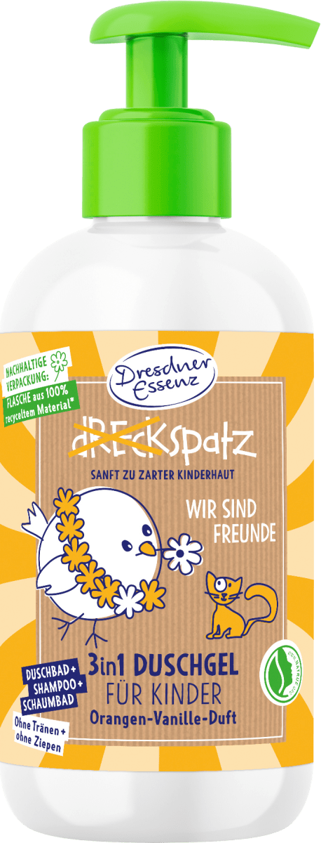 Dresdner Essenz Dreckspatz Kinder Duschgel 3in1 Orange-Vanille-Duft ...