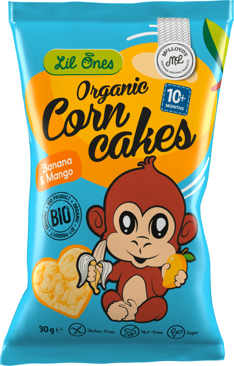 McLLOYD´S bio kukuřičný snack s příchutí banánu a manga, 30 g | dm.cz