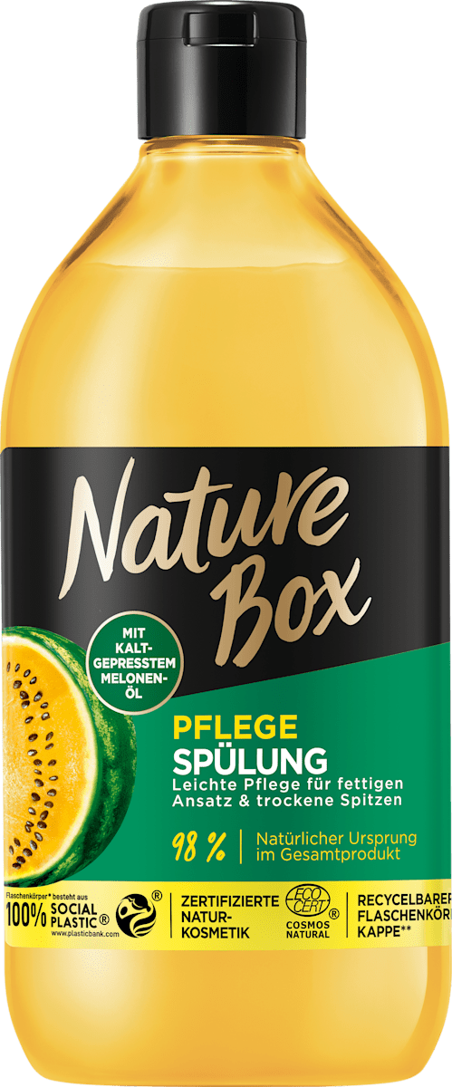 Nature Box Pflege Spülung mit kaltgepresstem Melonen-Öl, 385 ml | dm.at