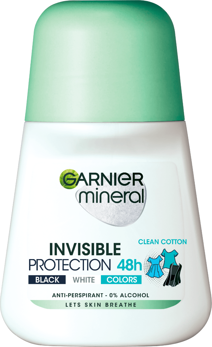 GARNIER mineral Invisible Protection antiperspirant roll-on, 50 ml | dm ...