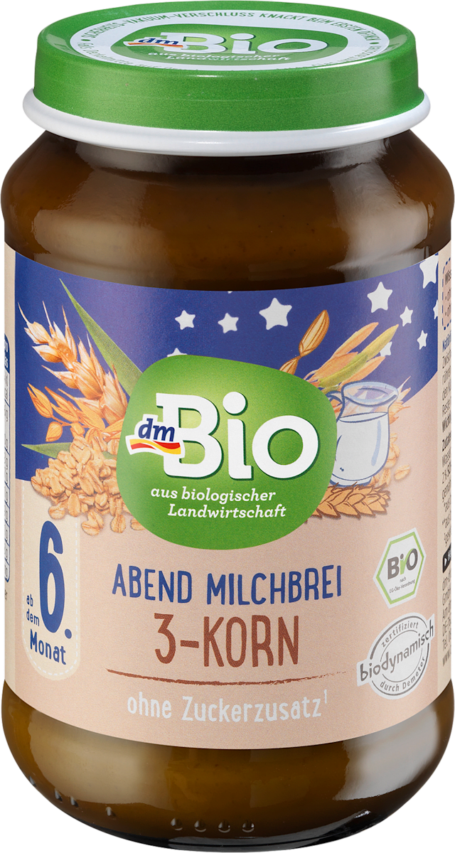dmBio Abendbrei Milch 3-Korn ab 6. Monat, 190 g dauerhaft günstig ...