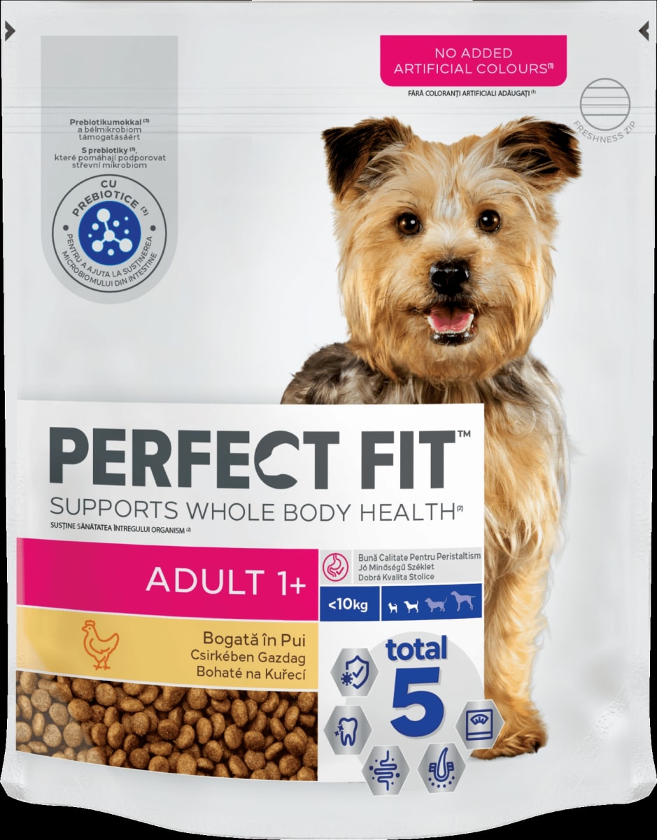 PERFECT FIT granule pro psy Adult 1+ s kuřecím masem, 825 g | dm.cz