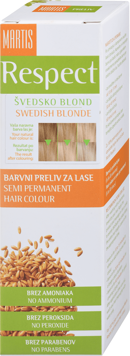 Respect Barvni preliv za lase Švedsko blond, 30 ml | dm.si