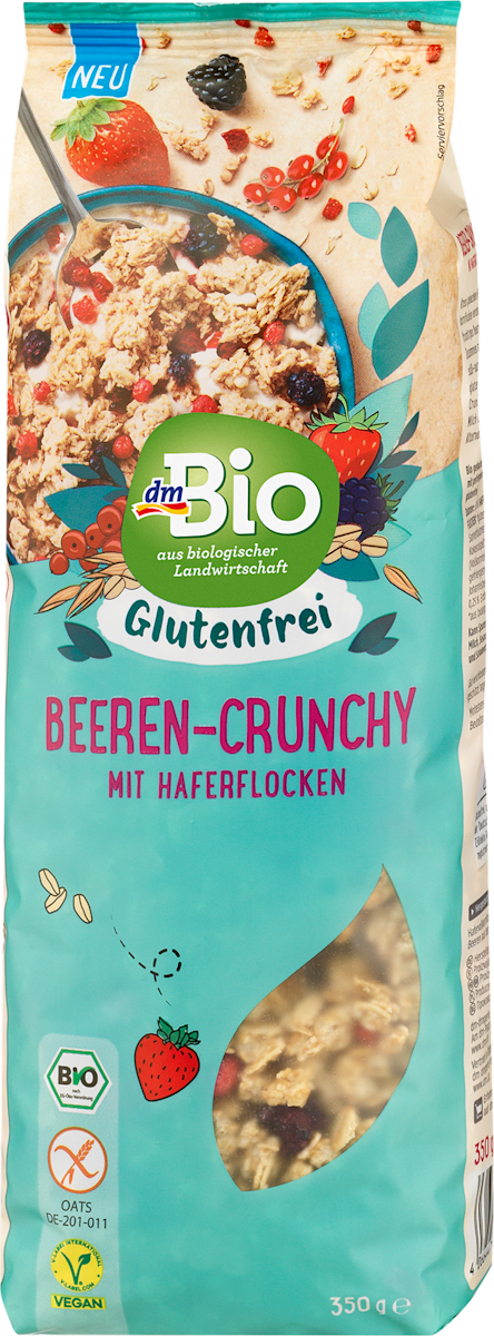 dmBio bio ovocné müsli křupavé s ovesnými vločkami, 350 g | dm.cz