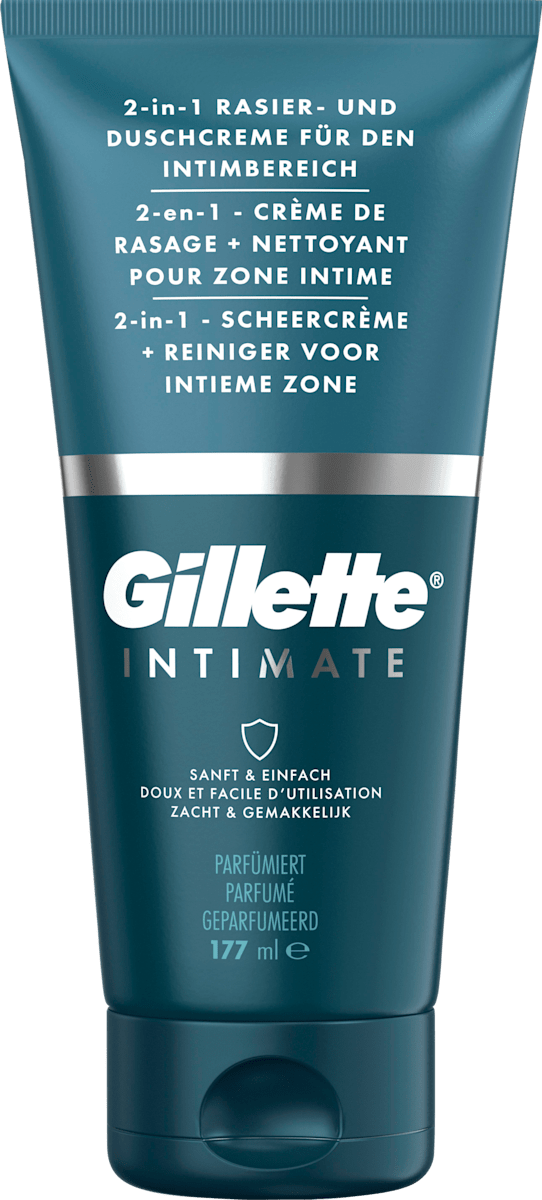 Gillette INTIMATE Reinigungs & Rasiercreme 2in1, Intimate, 177 ml ...