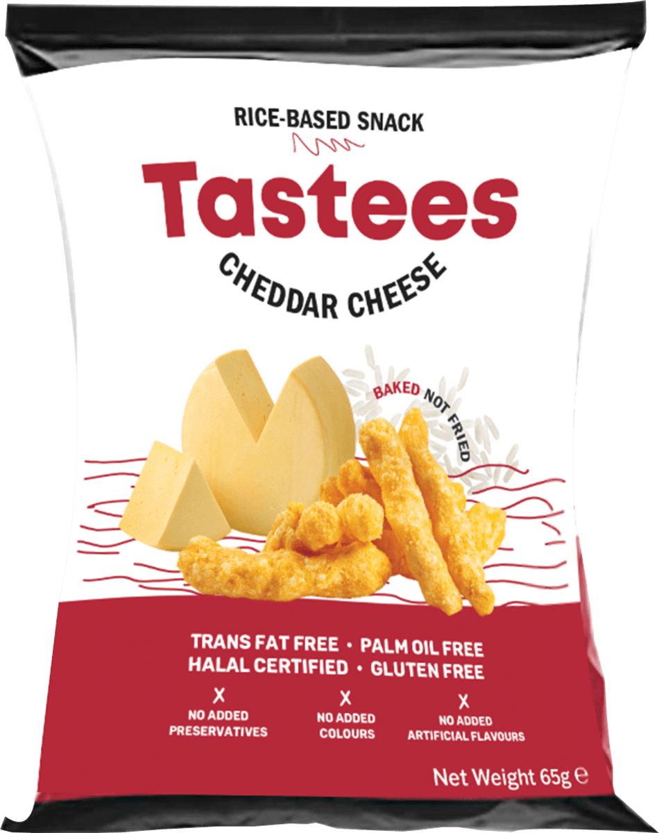 Tastees Snack de orez cu brânză chedar, 65 g | dm.ro