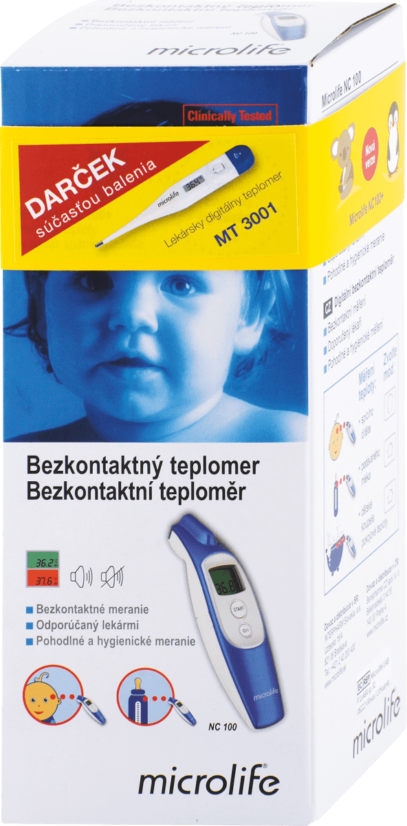 microlife Bezkontaktný teplomer NC 100 + teplomer MT 3001, 1 ks | mojadm.sk