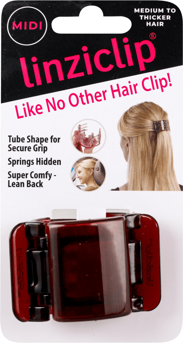 Linziclip MIDI šnala za kosu - braon, 1 kom | dm.rs