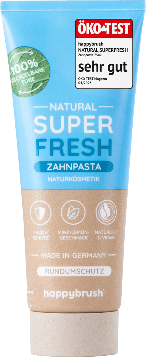 happybrush Zahnpasta Natural Super Fresh, 75 ml | dm.at