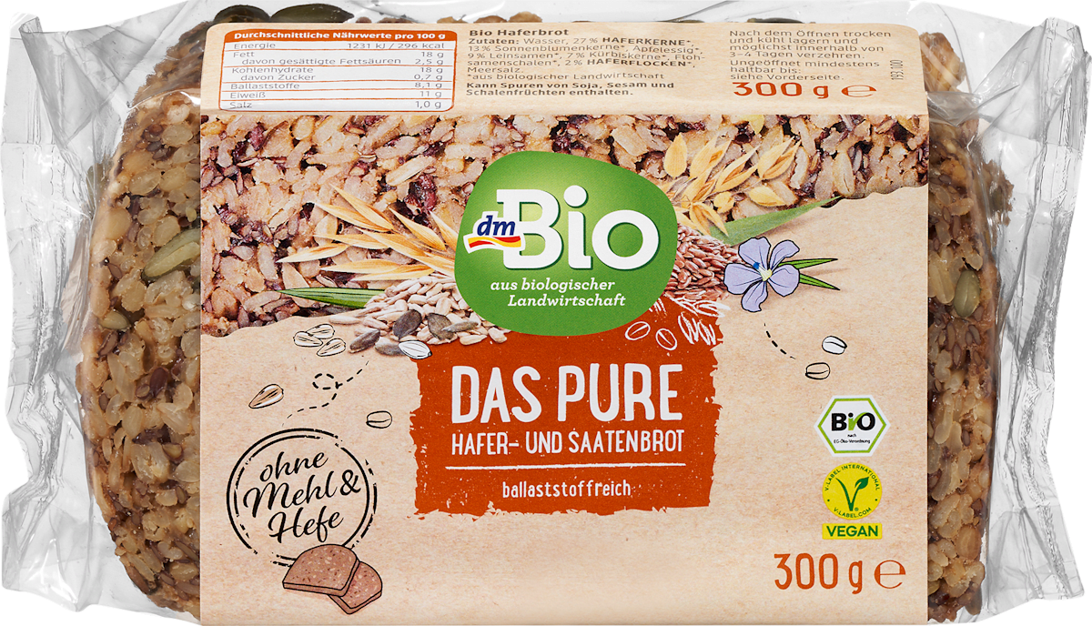 dmBio bio chléb ovesný, 300 g | dm.cz