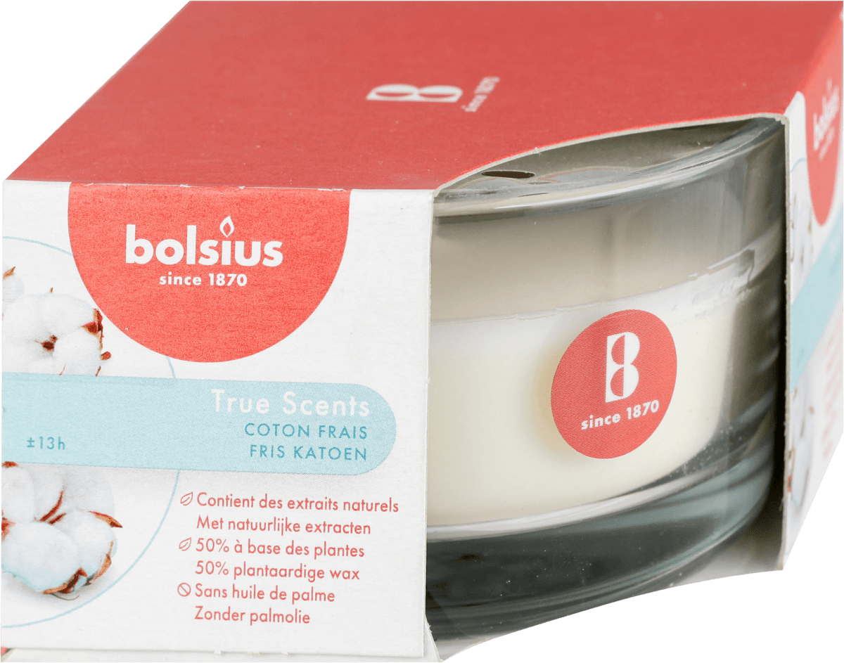 bolsius True Scents mirišljava sveća - fresh cotton 50/80, 1 kom | dm.rs