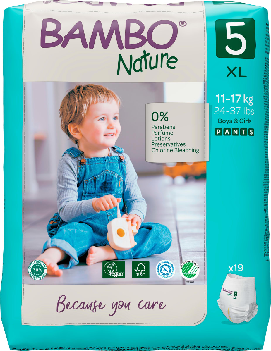 Bambo Nature Scutece chiloțel numărul 5, 19 buc | dm.ro