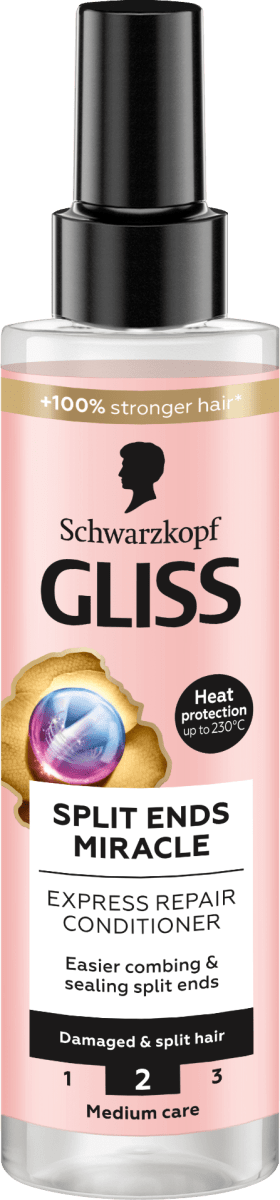 Schwarzkopf GLISS Спрей - балсам за цъфтяща коса Split Ends Miracle ...