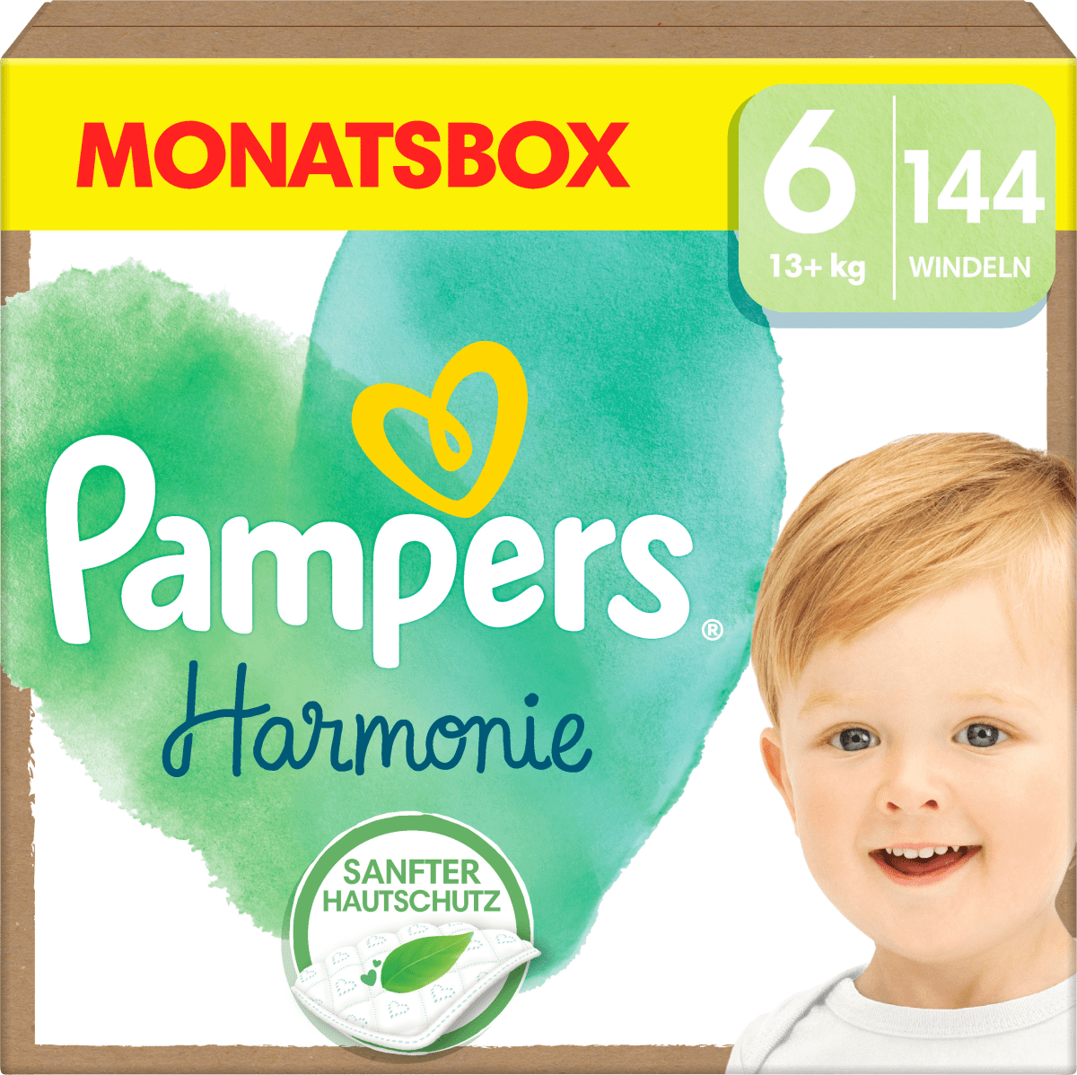 Pampers Harmonie Windeln Harmonie Gr.6 Junior (13+ kg), Monatsbox, 144 ...