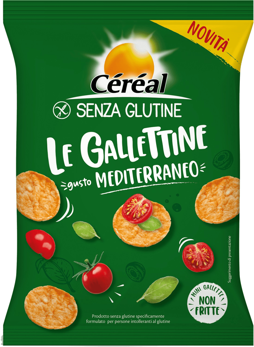 Céréal Senza Glutine Gallettine gusto mediterraneo senza glutine, 70 g ...