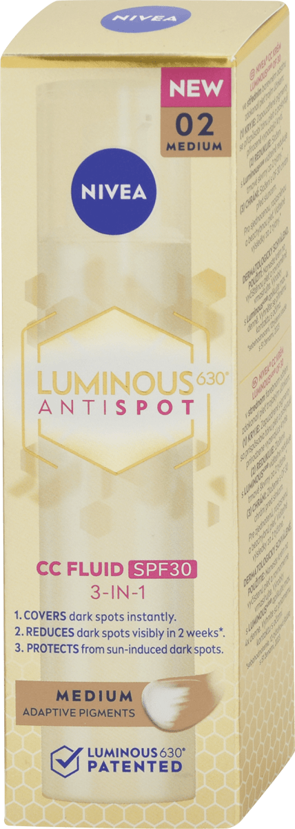 NIVEA LUMINOUS630° ANTISPOT CC 3IN1 fluid za lice, SPF 30 - 02 Medium ...