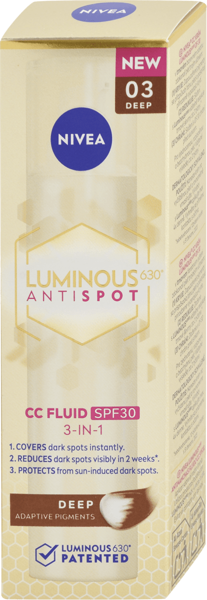 NIVEA LUMINOS630° ANTISPOT CC fluid za lice 3-IN-1, SPF 30 - 03 Deep ...