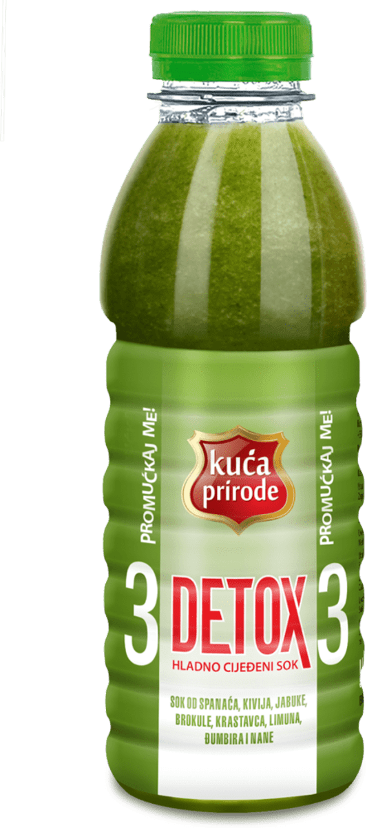 Kuća Prirode DETOX 3 hladno cijeđeni sok, 500 ml | dm-drogeriemarkt.ba