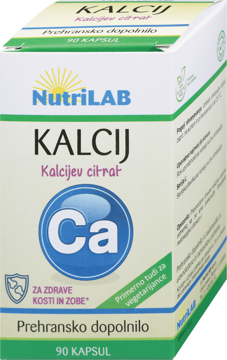 NutriLAB Prehransko dopolnilo Kalcij, 90 kos | dm.si