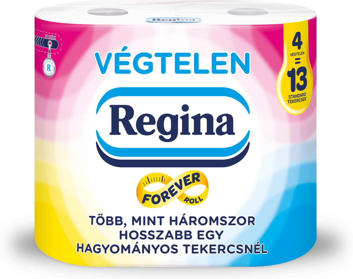 Regina Toalettpapír, Végtelen, 4 tekercs, 2 rétegű, 2 000 lap | dm.hu