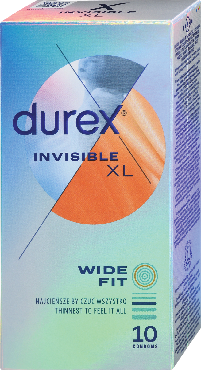 durex Kondomi invisible XL wide fit, 10 kos | dm.si