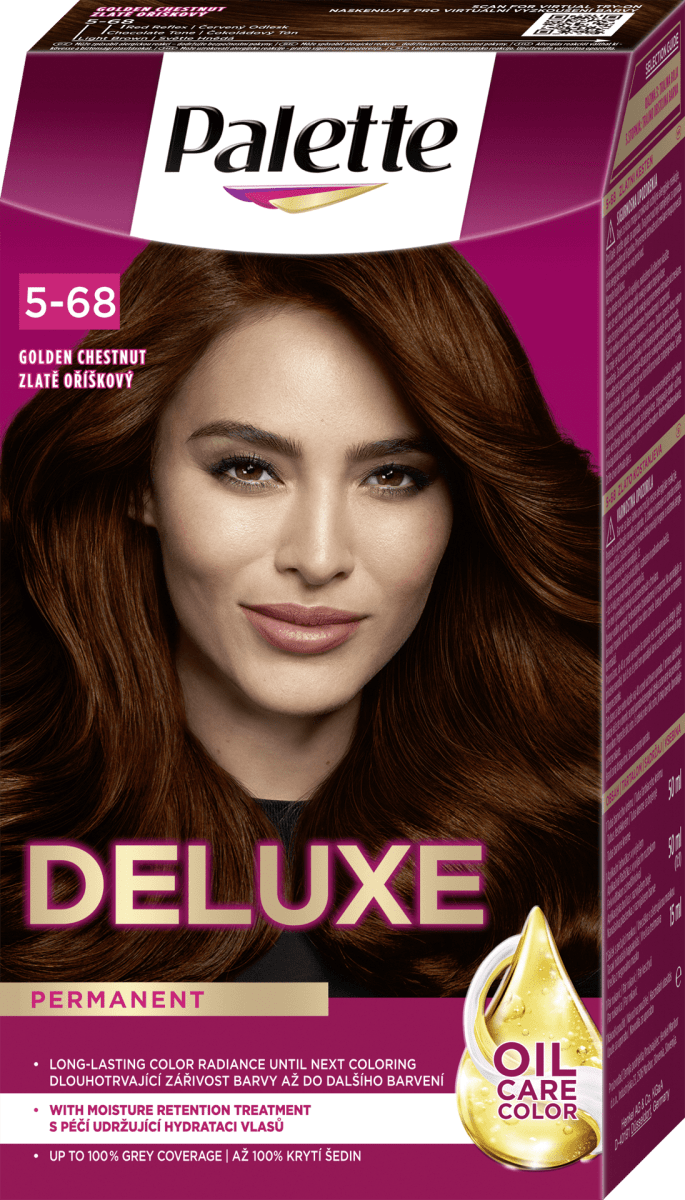 Palette Deluxe barva na vlasy Zlatě oříškový 5-68, 1 ks | dm.cz