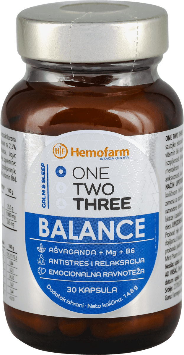 Hemofarm ONE TWO THREE BALANCE, kapsule, 30 kom | dm.rs