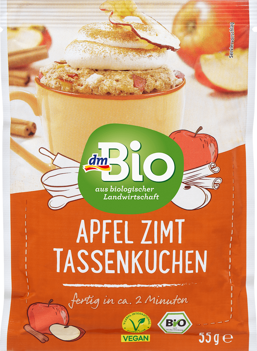 dmBio Tassenkuchen Apfel Zimt, vegan, 55 g dauerhaft günstig online ...