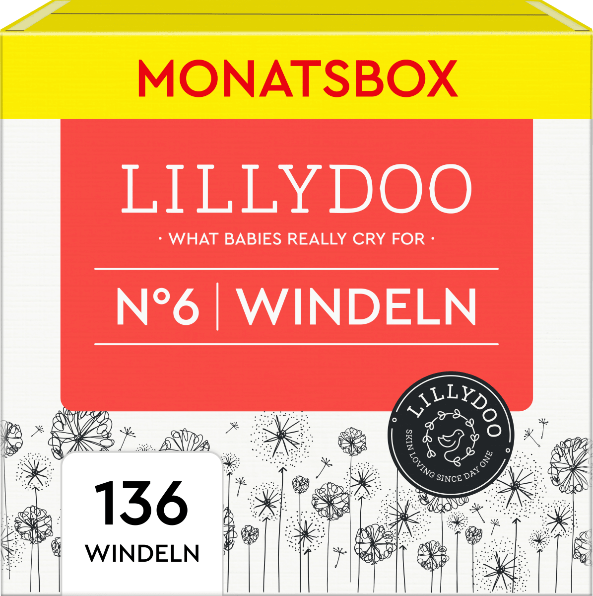 Lillydoo Windeln Gr. 6 (13-18 kg), Monatsbox, 136 St dauerhaft günstig ...