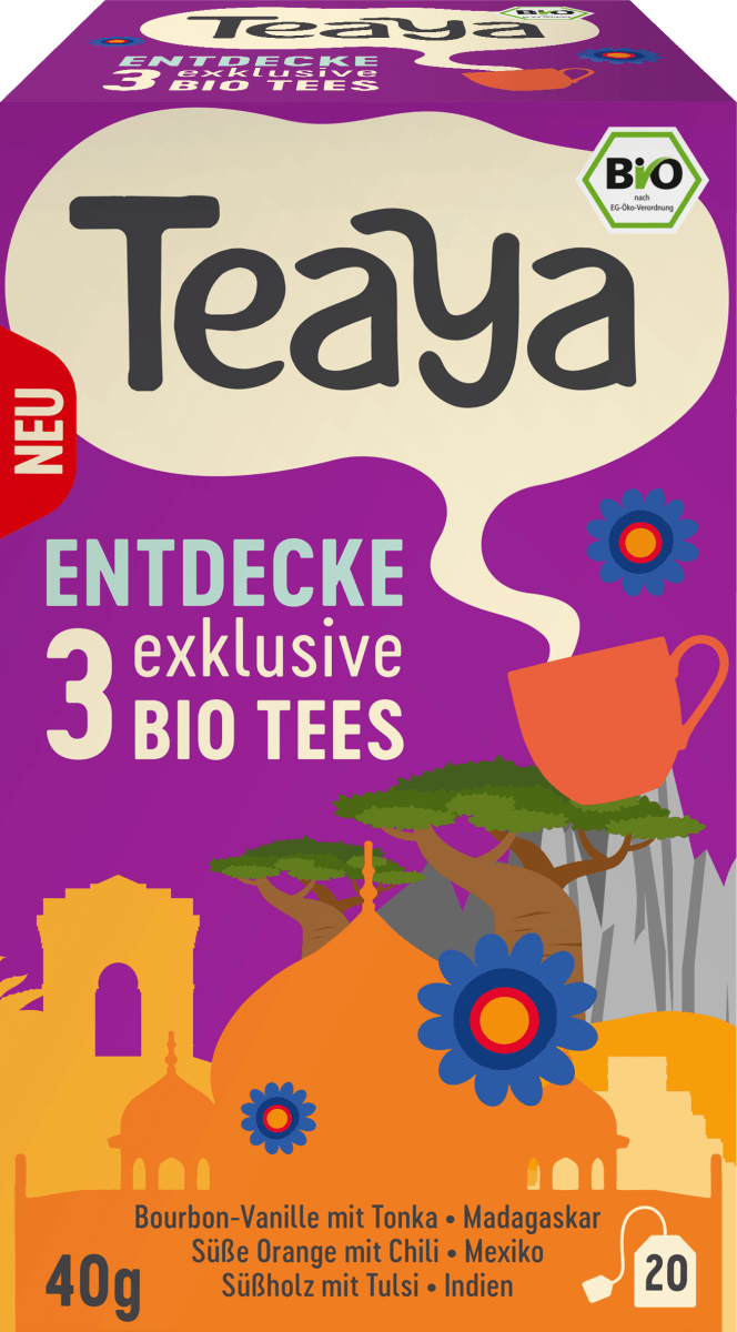 Teaya Tee Entdeckerbox 3 Sorten (20 Beutel), 40 g dauerhaft günstig ...