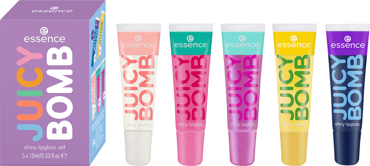 essence set lesků na rty Juicy Bomb, 1 ks | dm.cz