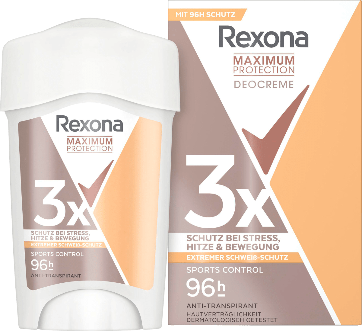 Rexona Antitranspirant Deocreme Maximum Protection Sports Control, 45 ...